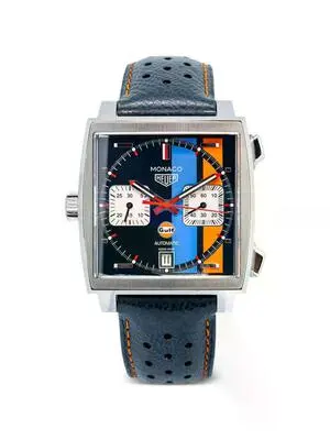 Tag Heuer X Gulf Monaco 39mm Watch - Black