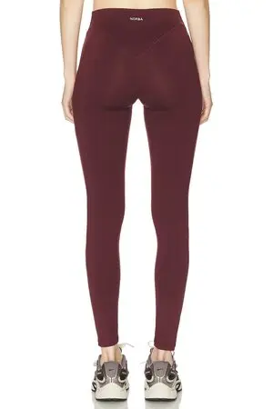 NORBA Accent Legging In Burgundy - Maroon