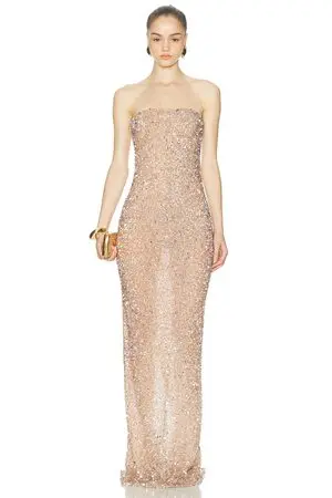 THE NEW ARRIVALS ILKYAZ OZEL Isis Strapless Dress - Nova Roma