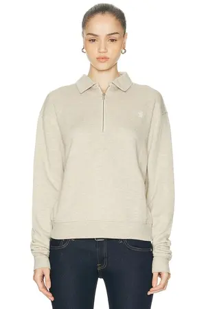 Eterne Zip Up Polo Sweatshirt