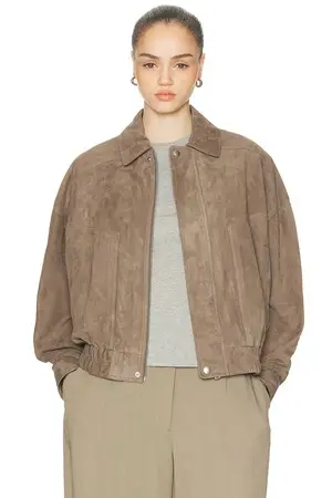 ARMA Frederica Suede Bomber Jacket