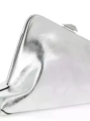 Attico Small Craquelé-effect Leather Clutch