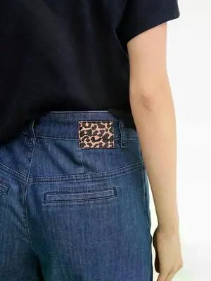 OUI Logo-patch Wide-leg Jeans