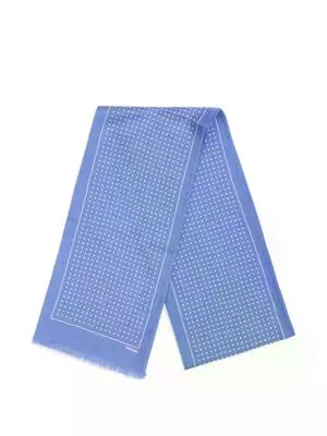 TOM FORD Polka Dot Fringed Scarf - Blue