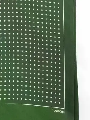 TOM FORD Polka-dot Scarf - Green