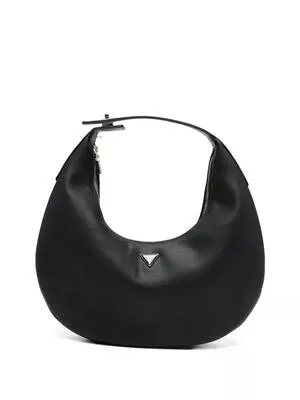 Guess Evie Logo-plaque Shoulder Bag - Black