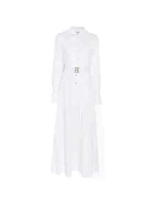 BLUGIRL Belted Collared Maxi Dress