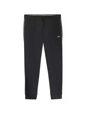 BOSS Piping-detail Track Pants In A Cotton Blend - Blue