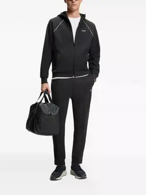 BOSS Piping-detail Track Pants In A Cotton Blend - Blue