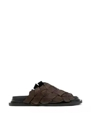 Camper Woven Suede Sandals - Brown