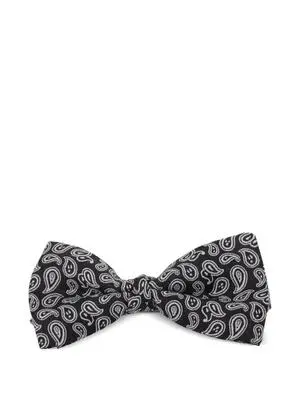 Etro Paisley Print Bow Tie - Black
