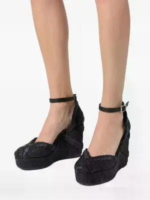 CastaÑer Charmie Platform Espadrilles - Black