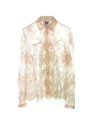 ANIYE BY Lace Long-sleeve Shirt - Neutrals