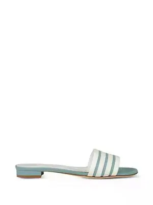Manolo Blahnik Striped Flat Sandals