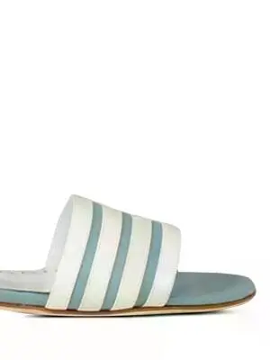 Manolo Blahnik Striped Flat Sandals