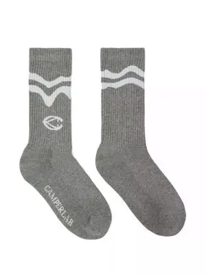Camper Logo-Embroidered Socks Grey