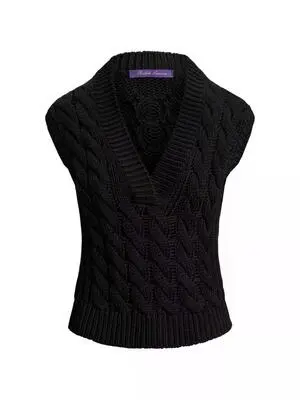 Ralph Lauren V-neck Cable-knit Top