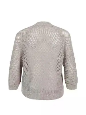 Peserico Open-knit V-neck Sweater