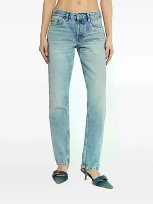 RE/DONE Buttoned Straight Leg Jeans