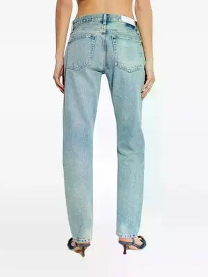 RE/DONE Buttoned Straight Leg Jeans