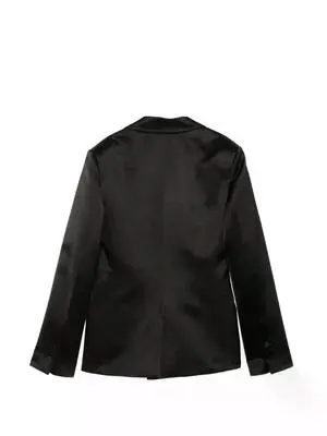 Andamane Single-breasted Blazer With Velvet Trim
