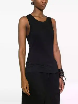 ENTIRE STUDIOS Round-neck Tank - Black