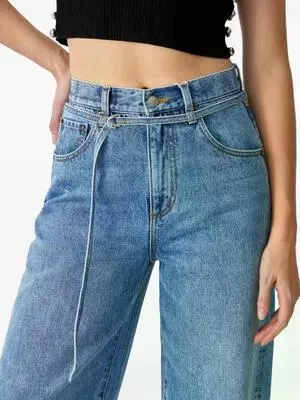 HEY JOANIE Belted Wide Leg Jeans