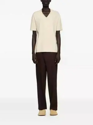 Sandro Stretch Knit Polo Shirt - Neutrals