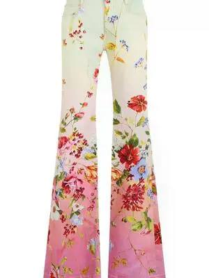 Roberto Cavalli Miami Floral Flared Trousers