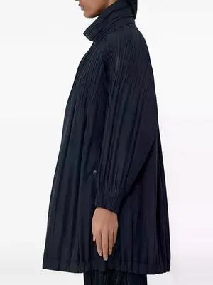 Issey Miyake High-neck Pleated Coat