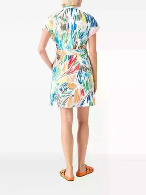 Akris Printed Belted Mini Dress