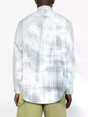 Drole De Monsieur Checked-pattern Logo-embroidery Shirt