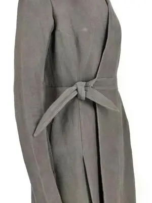 Rick Owens 2009 V-neck Belted Coat