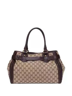 Gucci Canvas Buckled Handbag