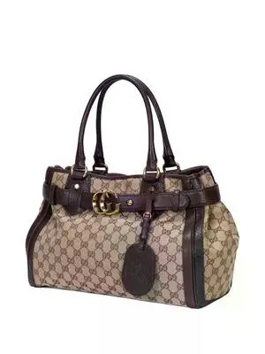 Gucci Canvas Buckled Handbag