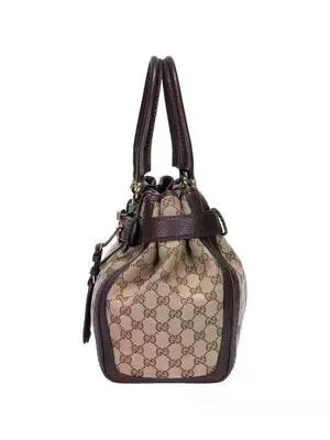 Gucci Canvas Buckled Handbag