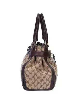 Gucci Canvas Buckled Handbag