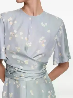 Altuzarra Floral Wrap Midi Dress