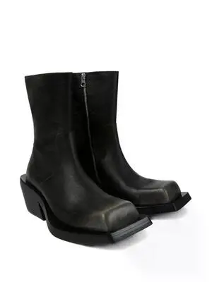Camper Ankle Boots With Square Toe - Black