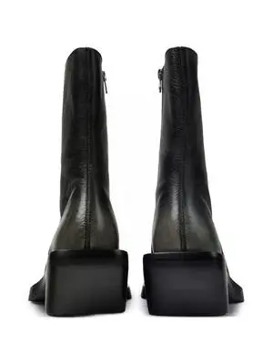 Camper Ankle Boots With Square Toe - Black