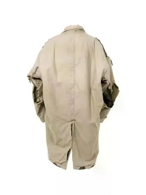 Mihara Yasuhiro Distressed Balmacaan Overcoat