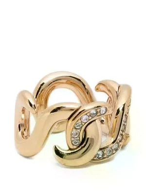 SWAROVSKI Dextera Round-cut Open Ring - Gold