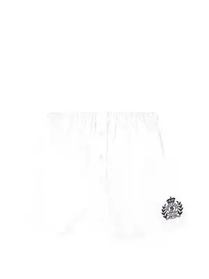 SPORTY & RICH Logo-crest Boxer Shorts - White