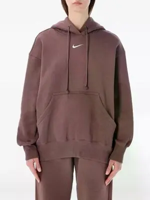 Nike Logo-detailed Hoodie - Brown