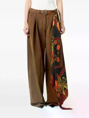 Blumarine Floral-print Scarf - Black