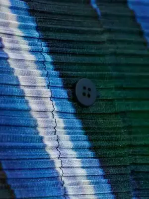 Issey Miyake Striped Pleated Cardigan