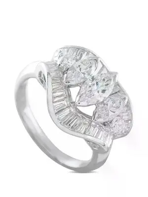 LB EXCLUSIVE Platinum Diamond Ring - Silver