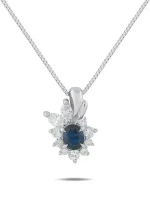 LB EXCLUSIVE Diamond And Alexandrite Pendant Necklace - Silver