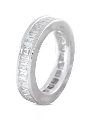 LB EXCLUSIVE Diamond Eternity Platinum Band Ring - Silver