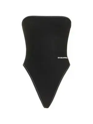Dsquared2 Logo-embroidered Swimsuit - Black